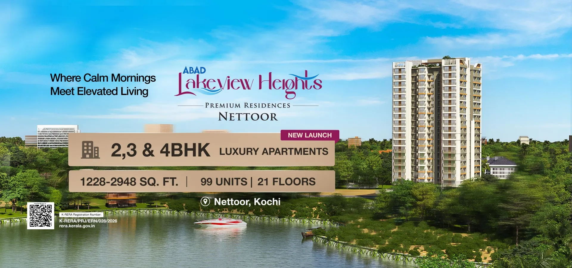 2, 3 and 4 BHK Luxury Waterfront Flats and Apartments in Nettoor, Kochi ...